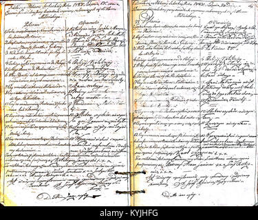 A historical book from 1827-1830 titled Subaciaus RKB detailing ...