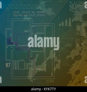 Heating system blueprint Stock Vector Image & Art - Alamy