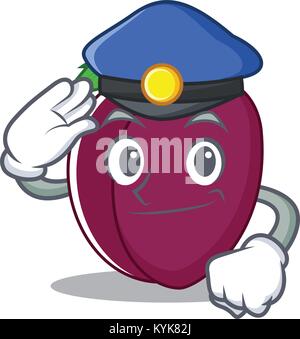 Detective apricot cute fruit cartoon character style Stock Vector Image ...