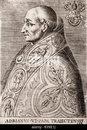 Pope Adrian VI or Hadrianus VI, born Adriaan Florensz, 1459-1523, pope ...