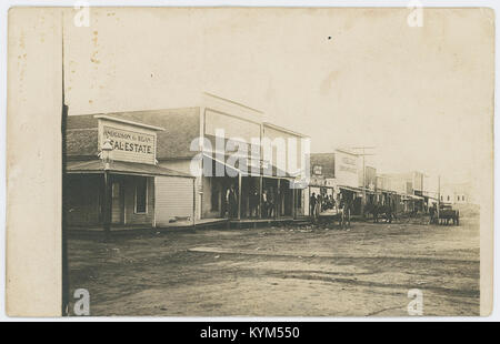 Photograph of a street scene in Byers, Texas, showing the rural town's ...