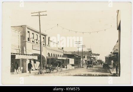 A historic view of Main Street, depicting the early 20th-century urban ...