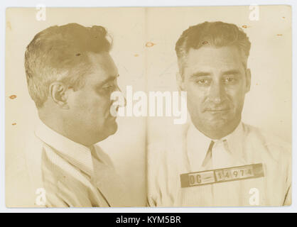 A historic mugshot of infamous gangster Machine Gun Kelly, taken by the ...