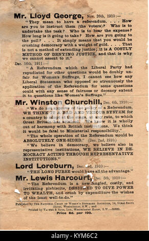 A leaflet from the NUWSS Women's Suffrage Pilgrimage of 1913 ...