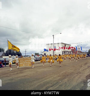 A historical photograph of the Legal County Fair parade in Alberta ...