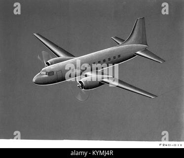 A Convair aircraft negative image showing the exterior of a mid-20th ...