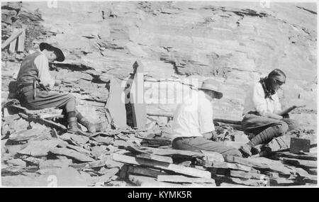 A historic photograph of Charles Doolittle Walcott and his family at ...