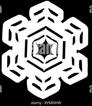 A craft template from Wilson A. Bentley's snowflake study, showcasing ...