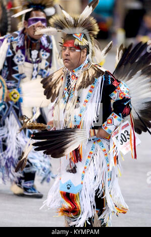 A historic illustration of Native American ceremonial attire and dance ...