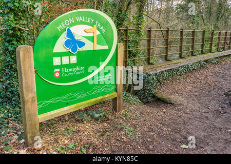 Meon Valley Trail sign near Exton, Hampshire, England, UK Stock Photo ...