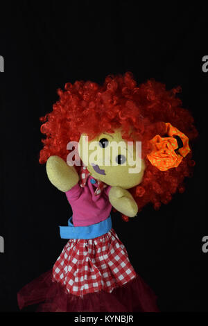 Red hair girl isolated on white Stock Photo - Alamy