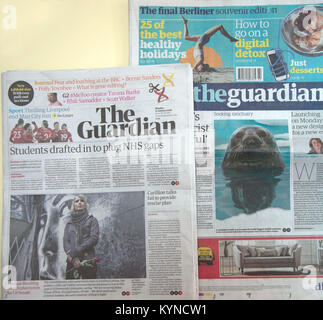 "Guardian" newspaper switches from Berliner to tabloid format, London ...
