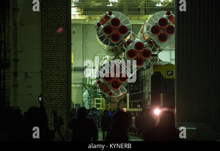 Expedition 54 crew, including astronauts Norishige Kanai (JAXA), Anton Shkaplerov (Roscosmos ...