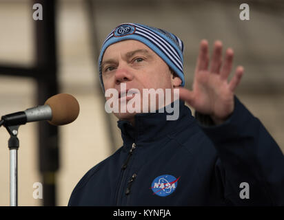Mitch Schulte presents information on Mars science programs during the ...