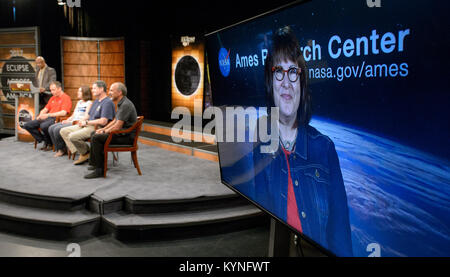 Astronomical Society Executive Director Linda Shore provides a ...