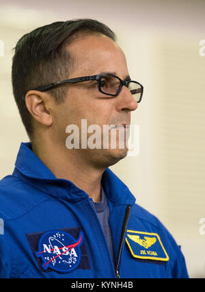 NASA astronaut Joe Acaba, along with other Expedition 53 crew members ...