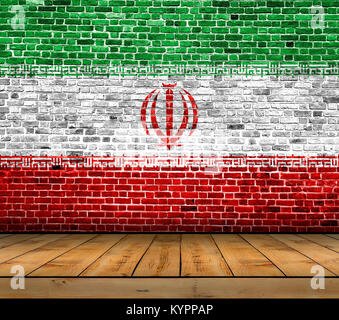 Iran Flag Painted on Aged Concrete Wall Stock Photo - Alamy