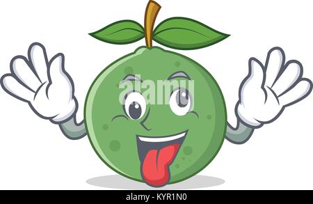 Guava Fruit With Crazy expression. Mascot cartoon character for flavor ...