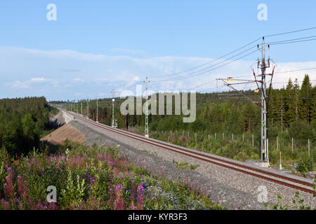 The Bothnia Line, railway Nyland to Umea. Modern, newly built High ...