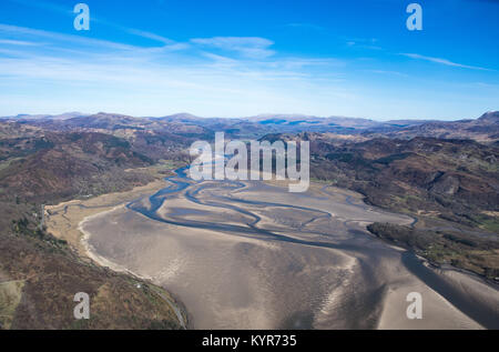 mawddach trail estuary of the afon mawddach gwynedd north wales Stock ...