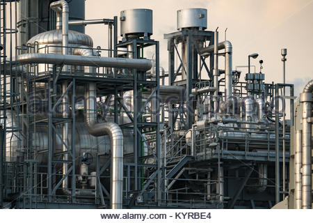 chemical refinery steel factory structure under sky Stock Photo ...