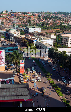 Kampala CBD view looking east from Kampala Hill, CBD, Kampala, Uganda ...