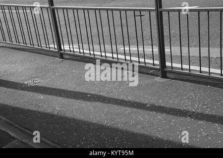 Lines on the road Pedestrian pathway Road marking straight lines Stock ...