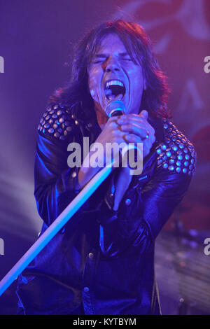 Swedish hard rock band Europe performing live on stage at Tradgar'n ...