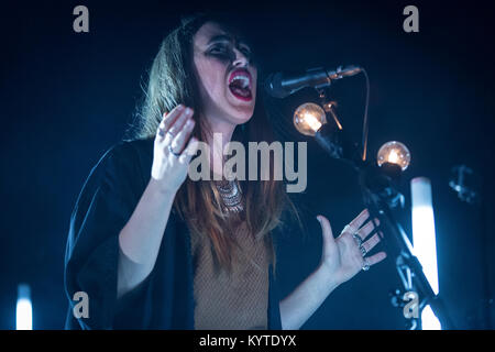 The Norwegian indie pop band Highasakite performs a live concert at the ...