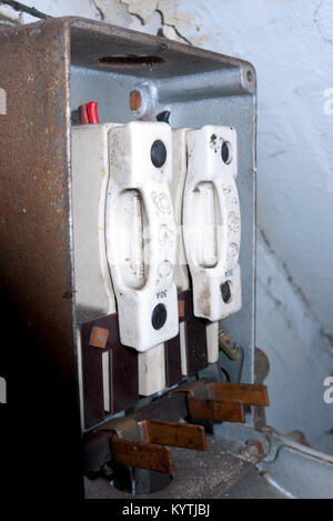 Old cast iron fuse box in cellar,UK Stock Photo - Alamy