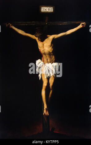 17th-century Spanish painting 'Crucifixion' depicting the execution of ...