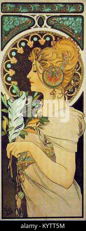 Poster, Art by Alfons Mucha Stock Photo - Alamy