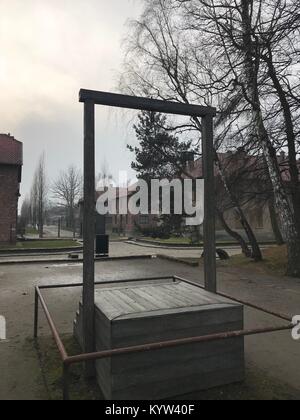 Gallows at Auschwitz I concentration camp Stock Photo - Alamy