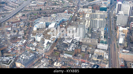 An aerial view of Croydon town centre, South East England UK Stock ...