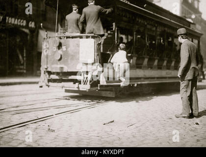Flipping Trolley Cars Stock Photo - Alamy