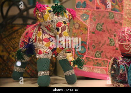 Traditional indian textile elephant pattern material. India Stock Photo ...