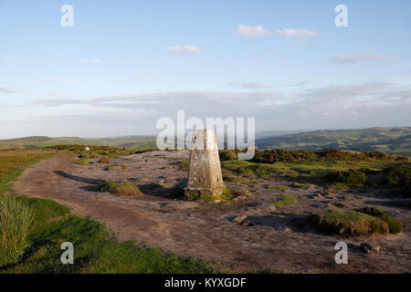 High Neb trig point at stanage edge near Hathersage, Peak District ...