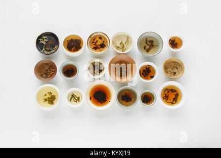 Combinations of tea and teacups of all types Stock Photo - Alamy