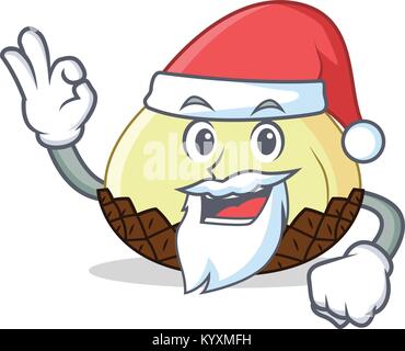 Santa with candy snake fruit mascot cartoon Stock Vector Image & Art ...