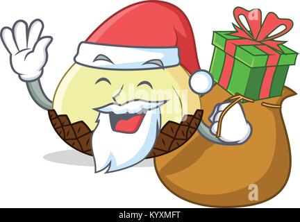 Santa with candy snake fruit mascot cartoon Stock Vector Image & Art ...