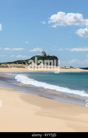 Famous Nobbys head and lighthouse in Newcastle Australia at sunrise ...