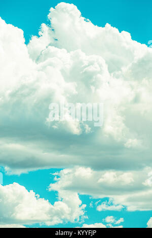 metaphysical cloudy turquoise sky with white soft clouds Stock Photo ...