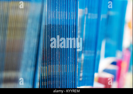 Magazines on shelf in book store Stock Photo - Alamy