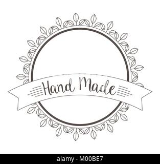 hand made handwriting emblem image Stock Vector Image & Art - Alamy