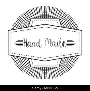 hand made handwriting emblem image Stock Vector Image & Art - Alamy