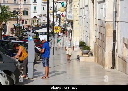 Vieste, Apulia, Italy - In the streets of the historical city center ...