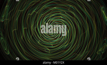 Abstract green lines on black background. Sparkle green light, green ...