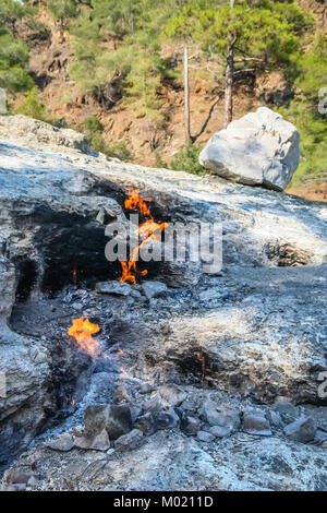 blur in turkey the chimera eternal fire from natural gas in the rocks ...