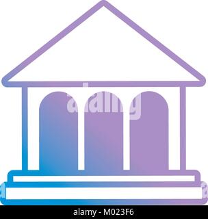 Bank, court, museum gradient line vector icon, simple illustration on a ...