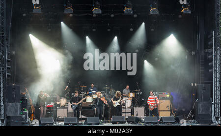 The American indie rock band Modest Mouse performs a live concert at ...